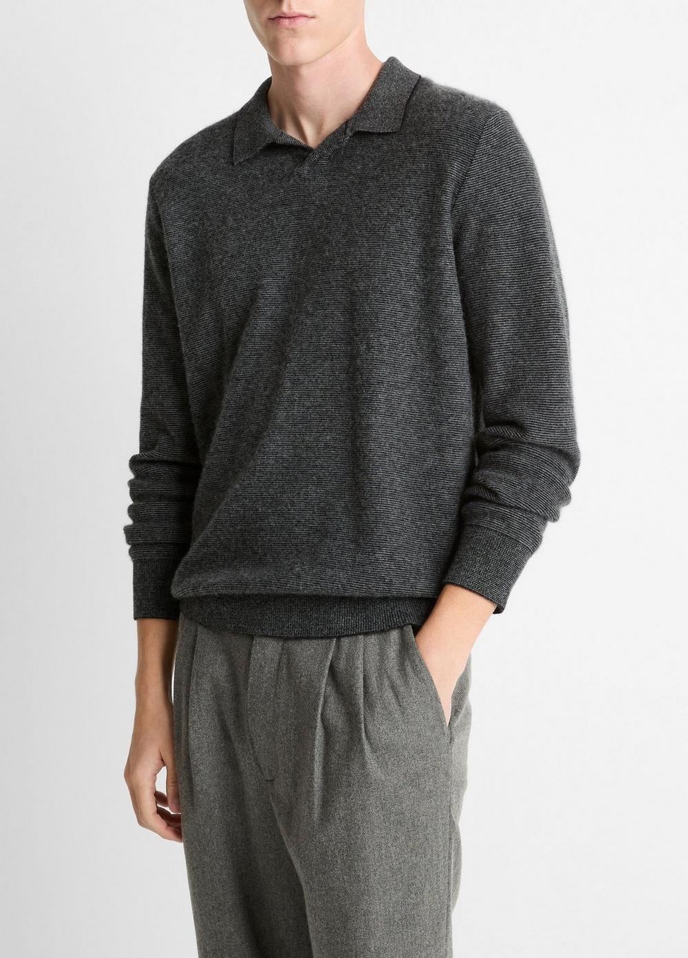 VINCE Vince Plush Cashmere Johnny-Collar Sweater